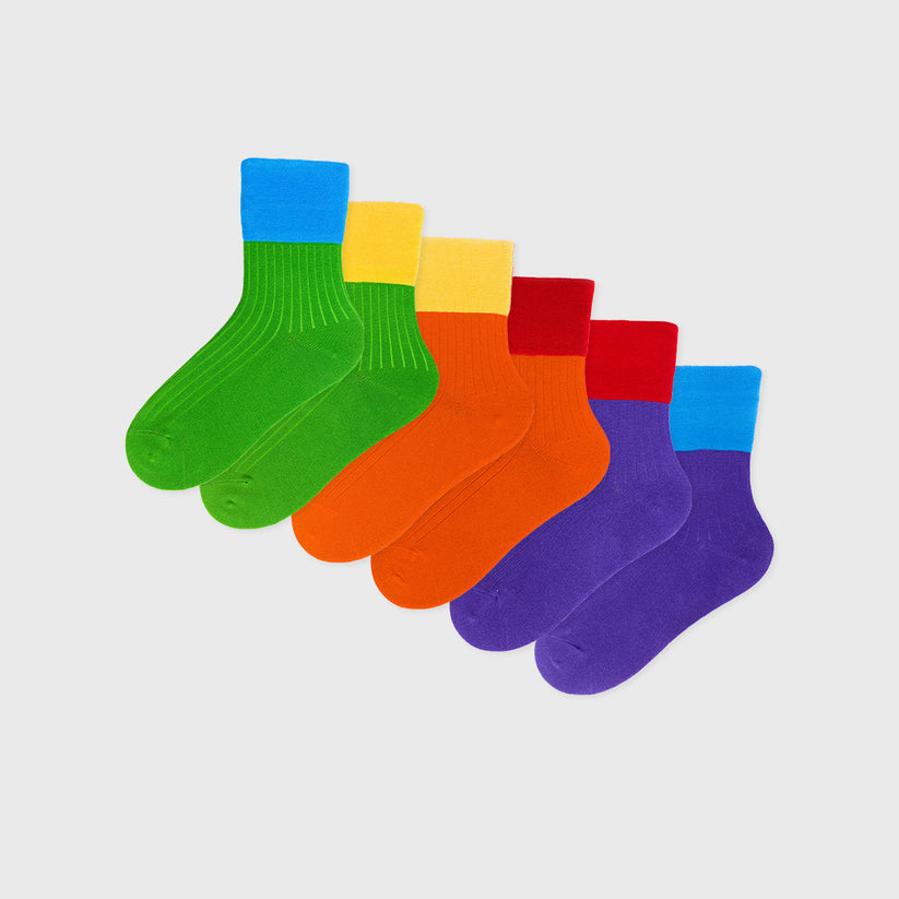 Color Wheel Seamless Socks For Kids (3 Pack) – SOAPEN